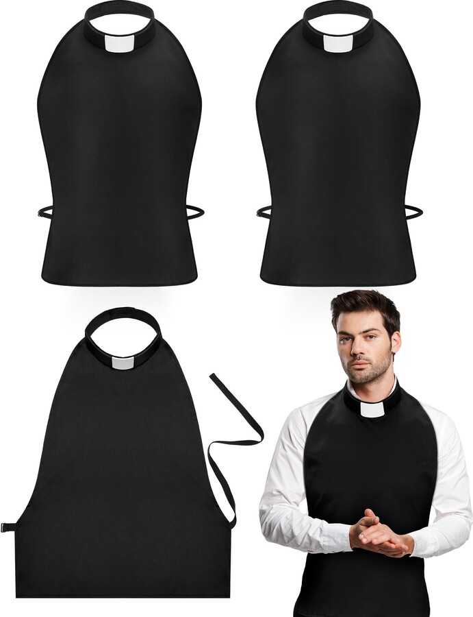 Cotwinter 3 Pieces Clergy Tab Collar Dickey Italian Clergy Shirt Front ...
