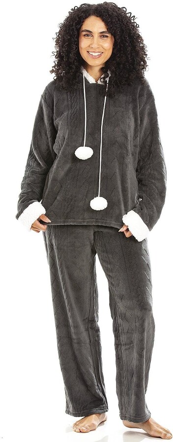 Camille Women's 2 Piece Super Soft Pyjama Set - Thick Luxury Fleece ...