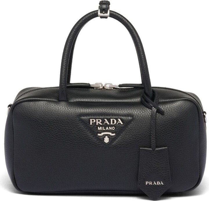 Prada Logo-Lettering Top-Handle Bag - ShopStyle