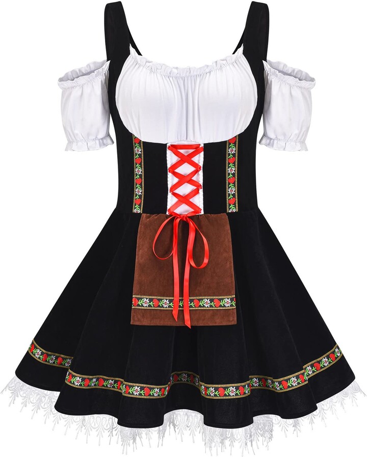 Hoothy Herren Women Anime Maid Dress Womens Oktoberfest Outfit Sexy