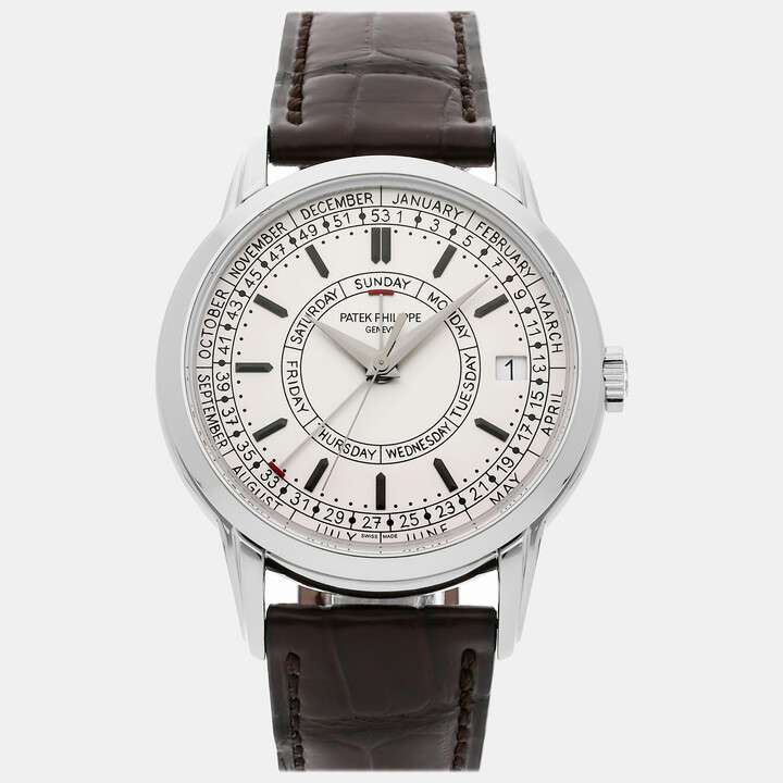 Patek Philippe Silver Stainless Steel Complications Automatic Men's ...