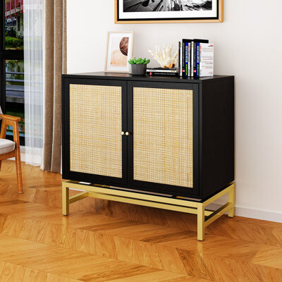 Mercer41 Nilsu Tall Accent Cabinet, File Cabinet, 2 Door Accent Cabinet ...