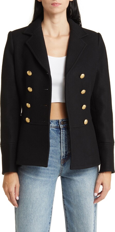 LoveShackFancy Morrow Double Breasted Peplum Jacket - ShopStyle Blazers