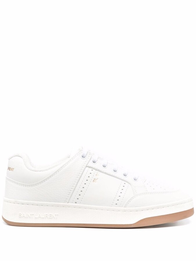 Saint Laurent Logo-Print Low-Top Sneakers - ShopStyle