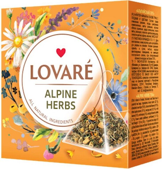 Lovare Alpine Herbs Tea l 15 Pyramids l 30g - Authentic Blend Of ...