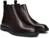 HUGO BOSS Leather Chelsea boots with signature-stripe detail - ShopStyle