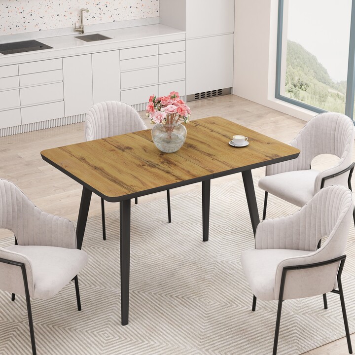 Modern Square Functional Dining Table for Dining Room，Industrial Style ...