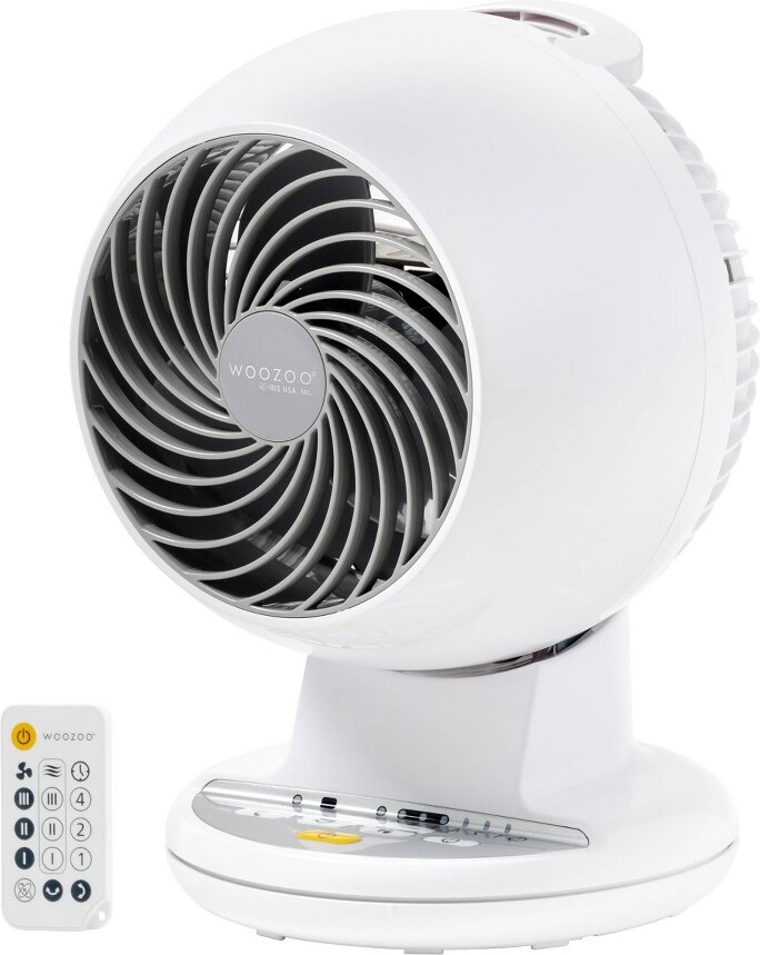 WOOZOO Compact Oscillating Air Circulator Fan with Remote White - ShopStyle