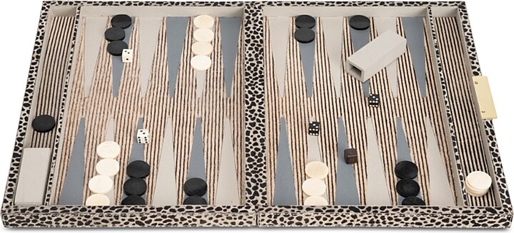 Unisex Pigeon & Poodle Bailey Cheetah Print Hair-On-Hide Backgammon Game Set, Large - ShopStyle