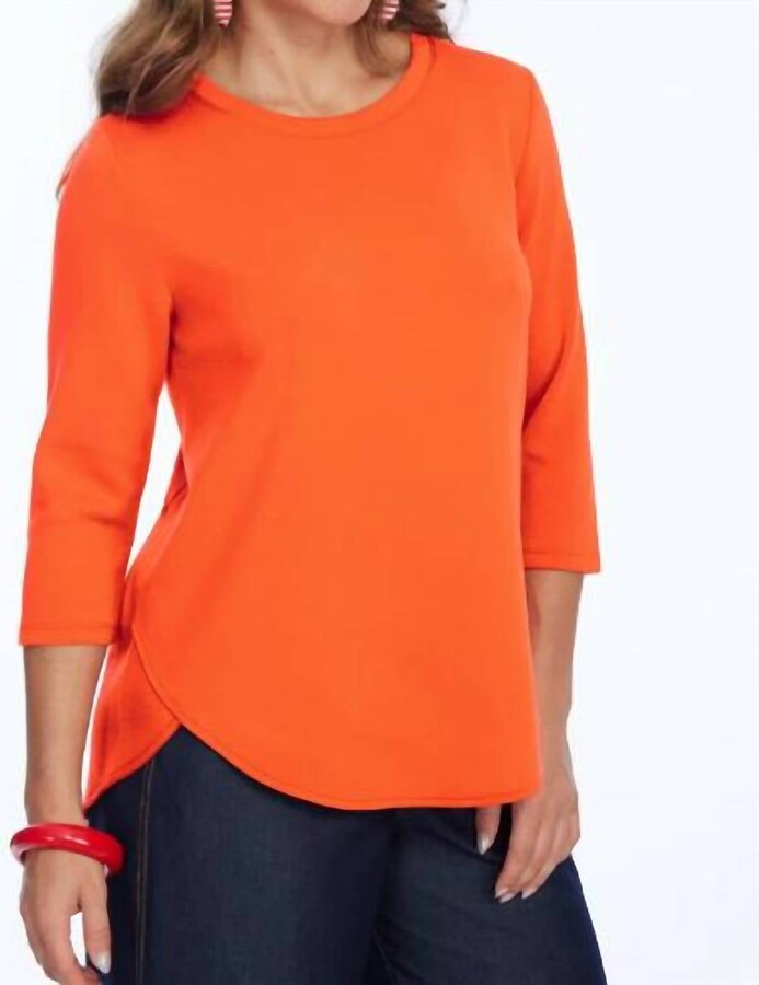 LIOR Zofi Ponte Tulip Hem Top In Paprika - ShopStyle