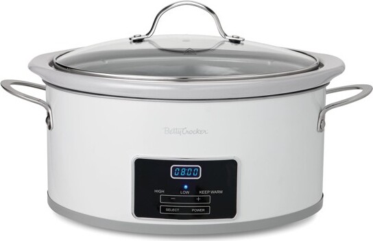 Betty Crocker 6-Quart Oval Digital Slow Cooker, Programmable Crock Pot ...