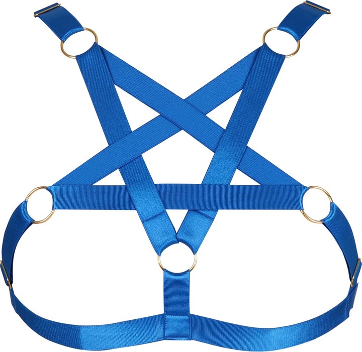BODY CAGE Body Harness Bra cage Pentagram Woman's Punk Goth Lingerie ...