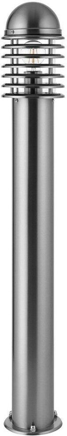 Loops 1m Outdoor Post Bollard Light Polished Steel Vandal Proof ...