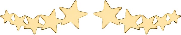 Posh Totty Designs 9Ct Shooting Star Gold Climber Earrings - ShopStyle