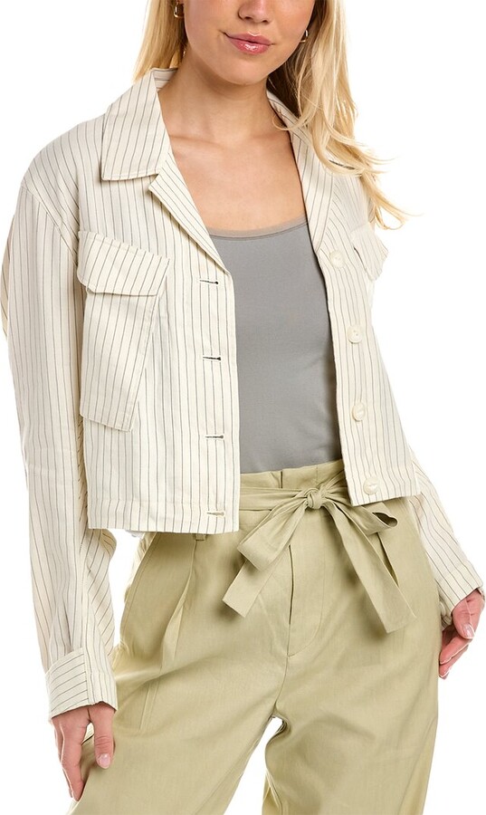 Rag & Bone Piper Stripe Linen-Blend Jacket - ShopStyle Blazers