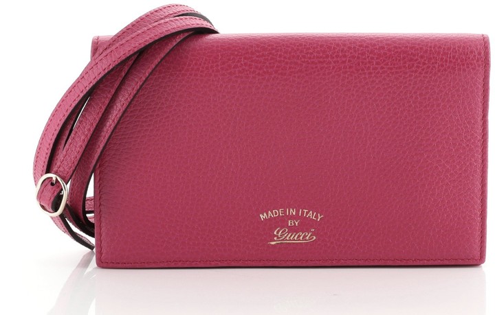 Gucci Swing Wallet on Strap Leather - ShopStyle