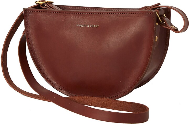 Honey & Toast - Half Moon Crossbody Bag Leather Conker Brown - ShopStyle