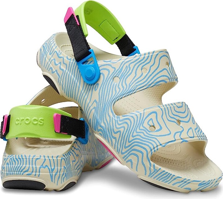 Crocs Classic All-Terrain Sandal (Bone/Multi Topgraphic) Shoes - ShopStyle