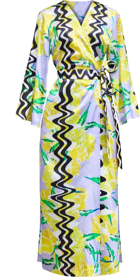 Sabina söderberg Women's Signe Silk Wrap Dress - Lilac Life - ShopStyle