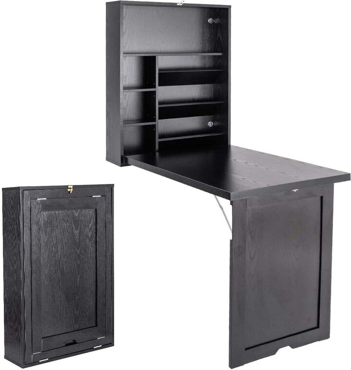 GLACER Nightcore Wall Mounted Table w/Classified Storage Space - ShopStyle