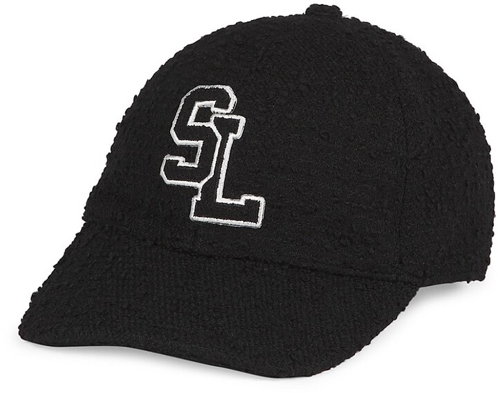 Saint Laurent SL Logo Bouclé Baseball Cap - ShopStyle Hats