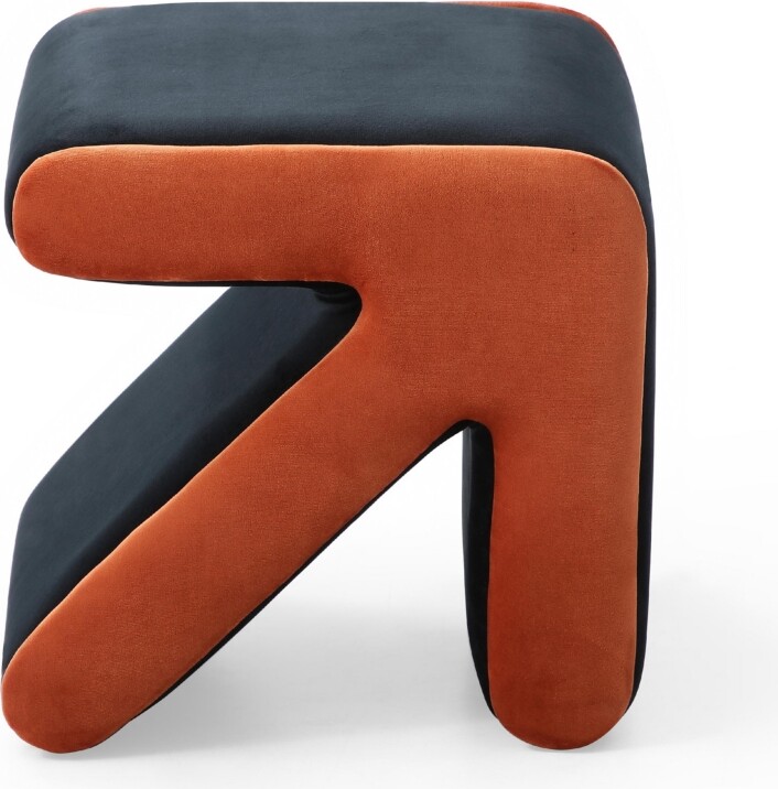 Simplie Fun Modern Creative Upholstered Velvet Sofa Stool Kids Stool ...