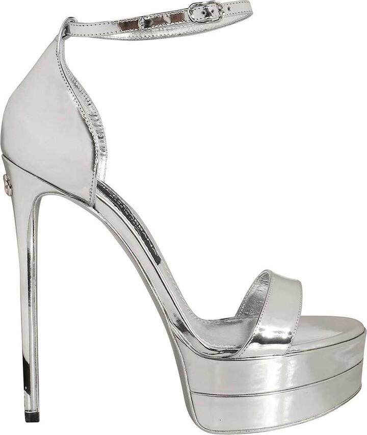 Dolce & Gabbana Metallic Platform Sandals - ShopStyle