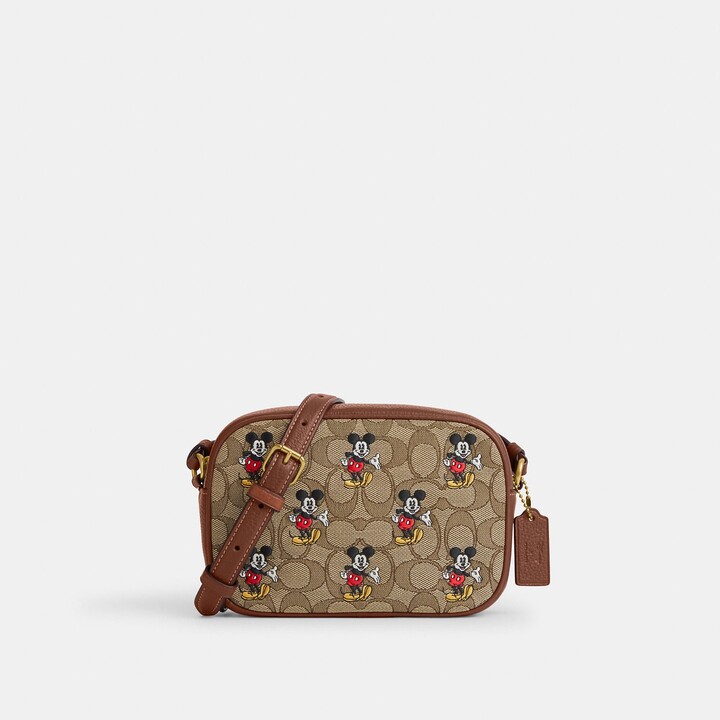 Coach Outlet Disney X Coach Mini Jamie Camera Bag In Signature Jacquard ...