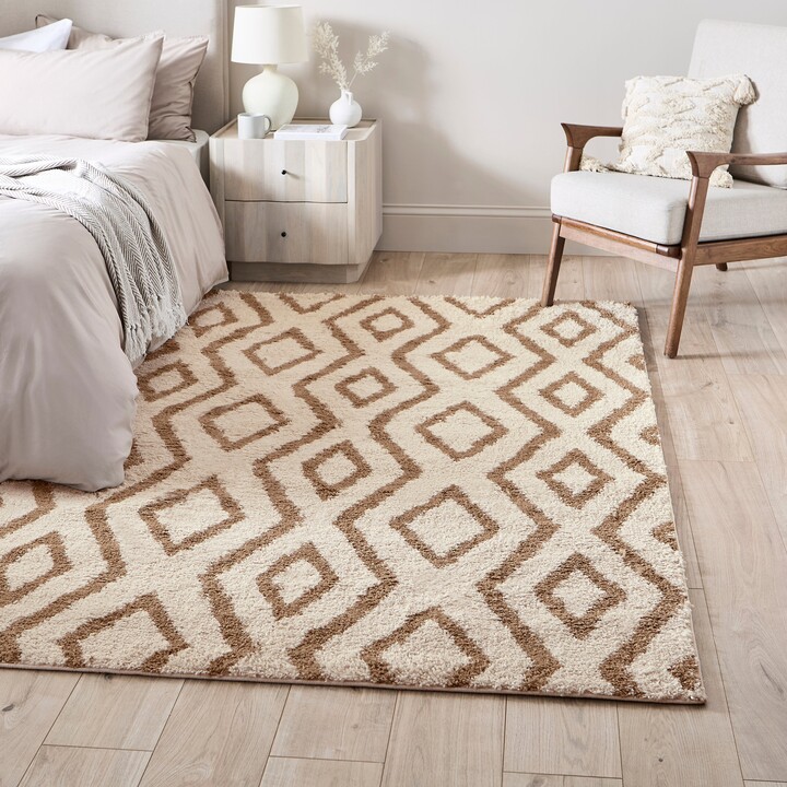 Dunelm Berber Shaggy Rug Natural - ShopStyle