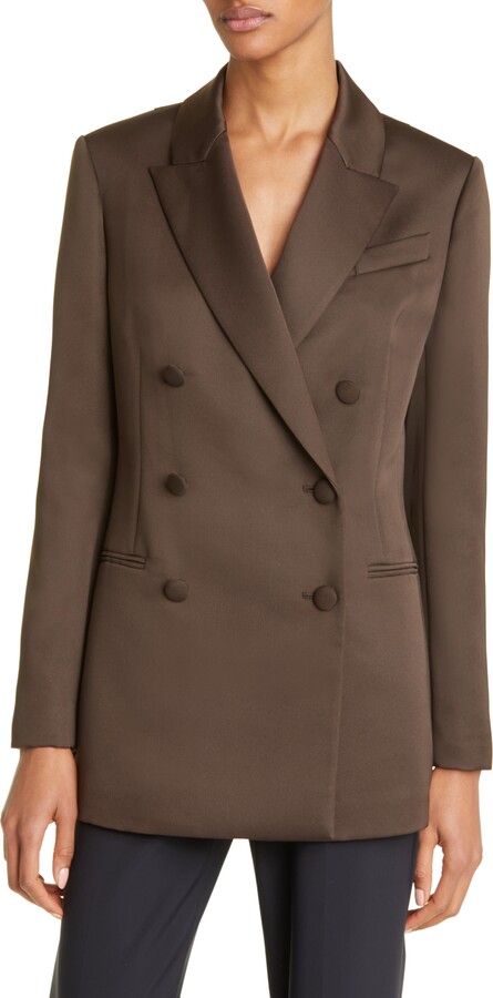 Ted Baker Seraph Double Breasted Satin Blazer - ShopStyle