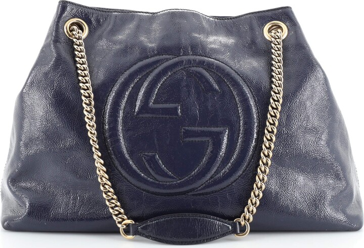 Gucci Soho Chain Strap Shoulder Bag Patent Medium - ShopStyle