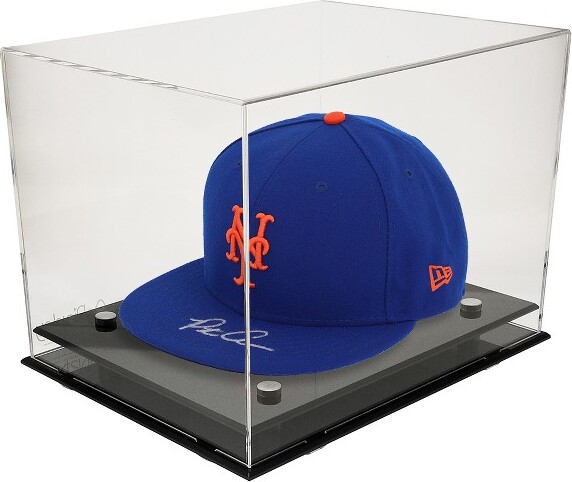 OnDisplay Deluxe UV-Protected Baseball Hat/Helmet Display Case - Black ...