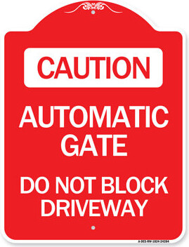 Signmission Designer Series Sign - Caution, Automatic Gate, Do Not ...