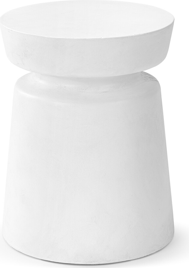 Eternity Modern Canada Emi Modern Round Bone White Concrete Side Table ...