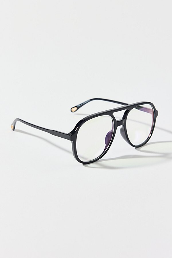 Urban Outfitters Jess Plastic Oversized Aviator Readers in Black ...