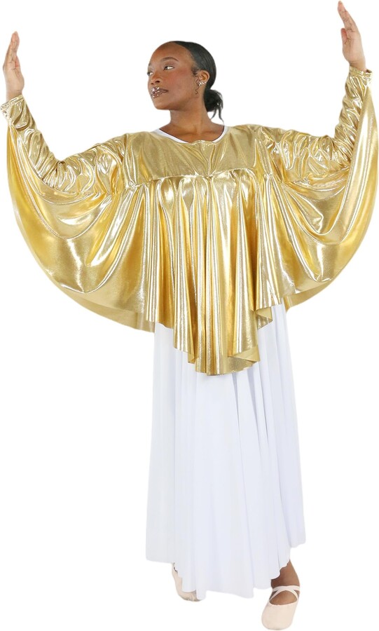 Danzcue Womens Angel Wing Drapey Pullover Dance Top - ShopStyle