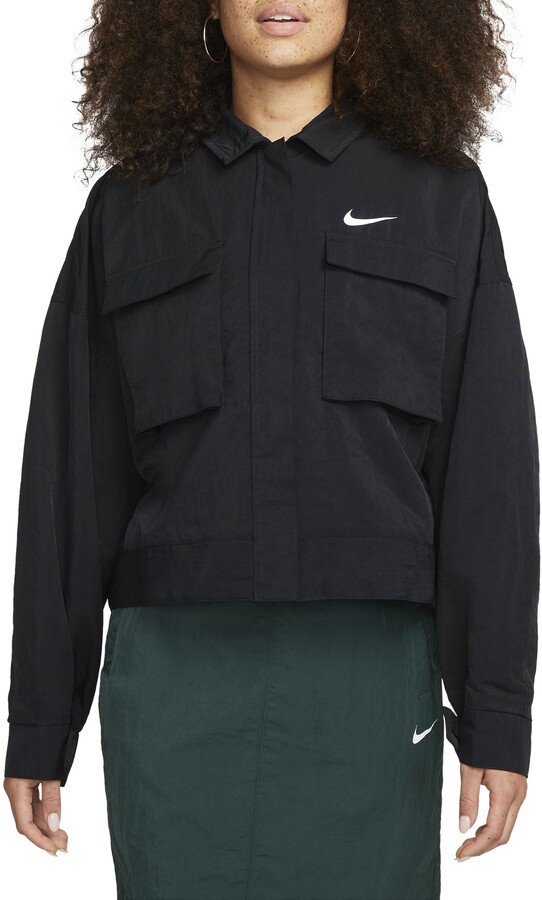 Nike Sportswear Essential Crop Utility Jacket - ShopStyle