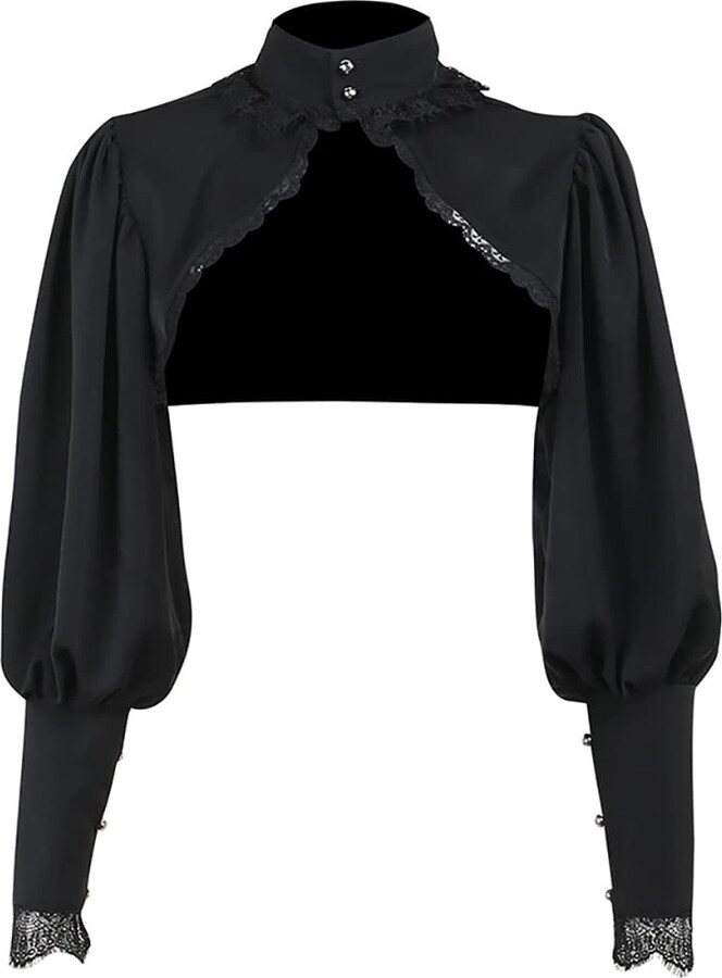 DINGJIUYAN Goth Sexy Vintage Gothic Street Lace Overlays See Through ...