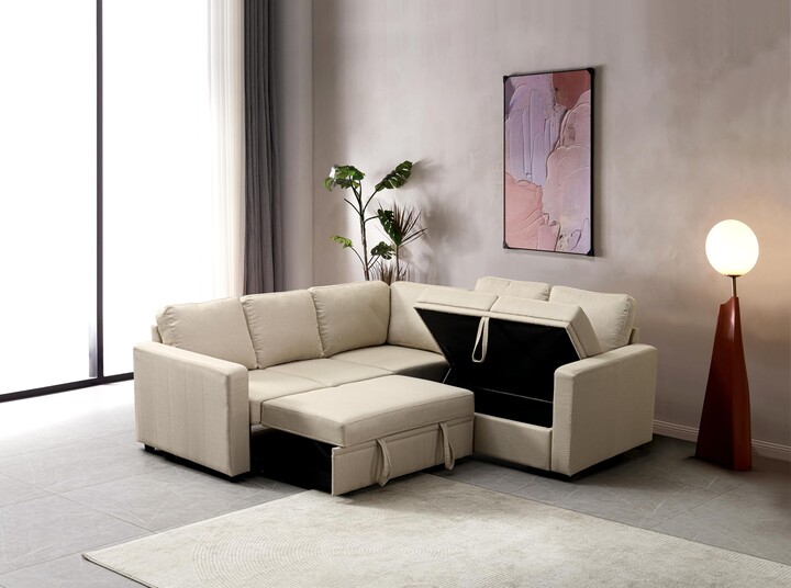 AYOUZ 114.1" L-Shape Reversible Corner-Sofa with Storage Chaise - ShopStyle