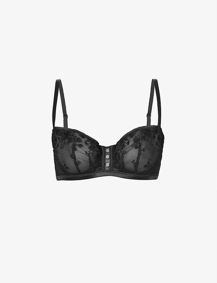 Simone Perele Orphee underwired stretch-mesh half-cup bra - ShopStyle