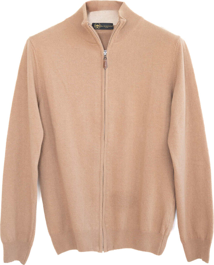 De Ionescu Monor Italian Cashmere-Wool Blend Cardigan - Beige - ShopStyle