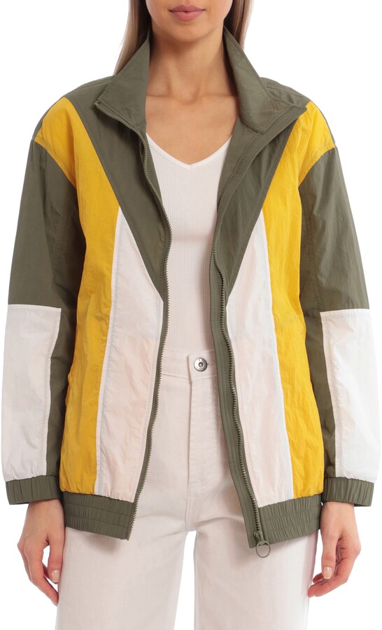 AVEC LES FILLES Oversize Nylon Track Jacket - ShopStyle