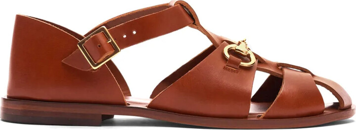 Scarosso Helene leather sandals - ShopStyle