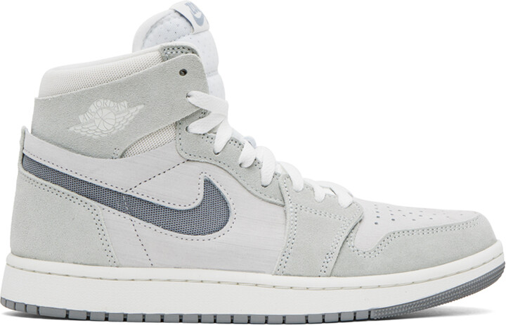 Nike Jordan Gray Air Jordan 1 Zoom CMFT 2 Sneakers - ShopStyle