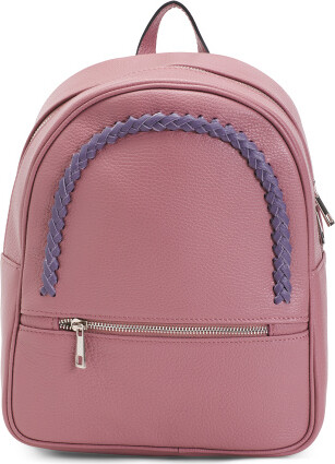 TJMAXX Leather Backpack With Braided Details - ShopStyle