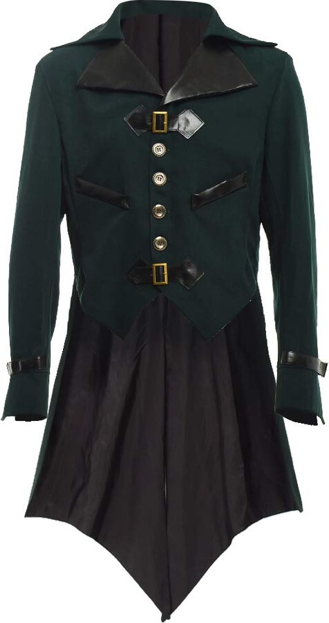 BLESSUME Gothic Victorian Tailcoat Steampunk VTG Coat Jacket Halloween ...