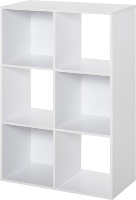 HOMCOM 3 tier 6 Cubes Storage Unit Particle Board Cabinet Bookcase ...