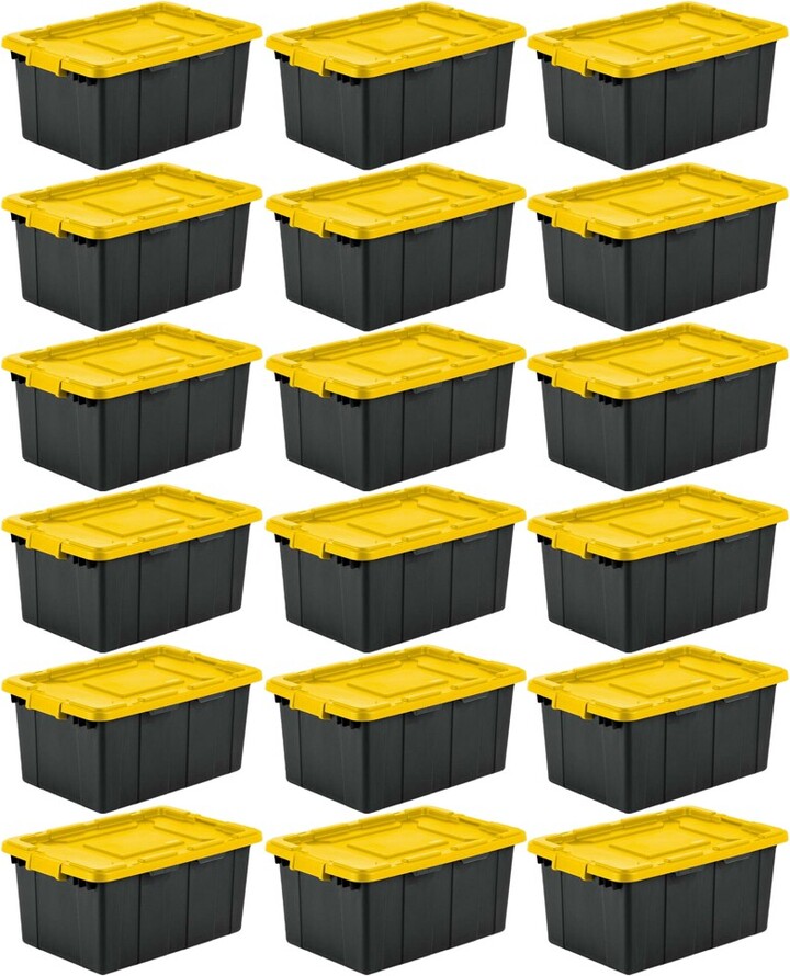 Sterilite 15 Gal Industrial Heavy Duty Stackable Storage Tote w ...
