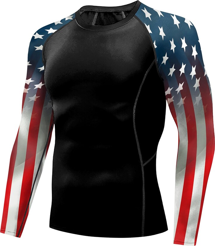 color cosplayer Jiu Jitsu Men American Flag UPF 50+ Sun Protection ...