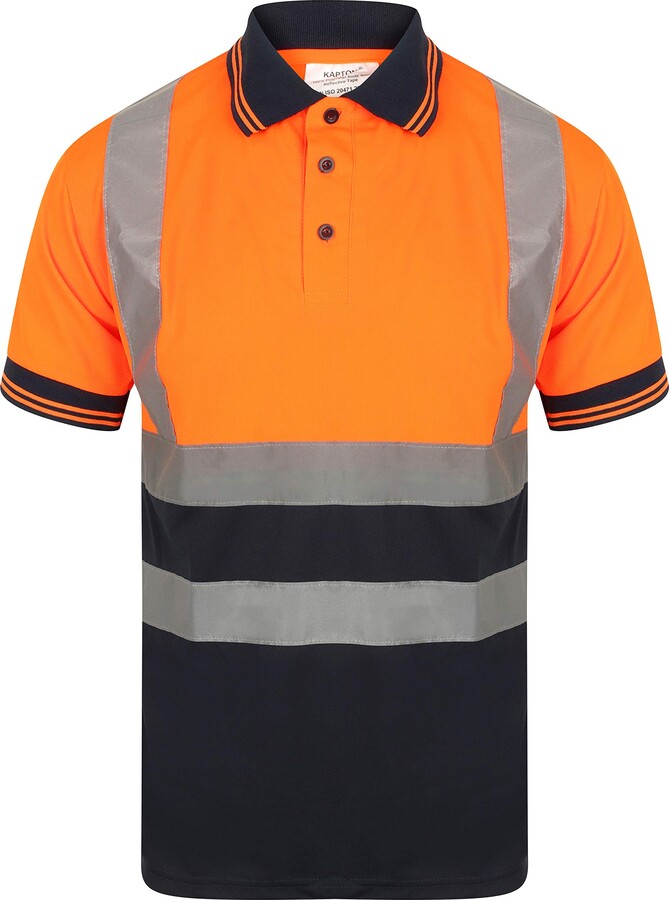 Silver Fancy Dress Silver® Men Hi Vis Viz Safety Security Short Sleeve ...